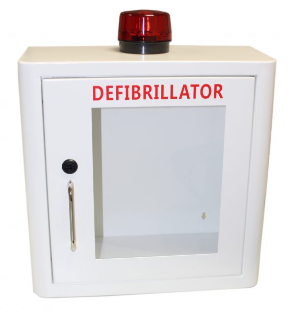 Indoor White Defibrillator Cabient with strobe and Alarm- DEFIBS ...